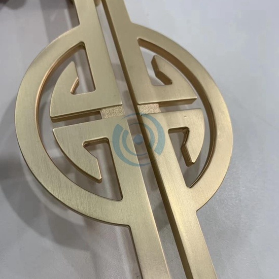 Stainless Steel Metal Engrave Door Handle Decoration
