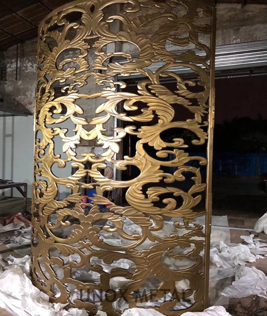 Curved Shape Stainless Steel Partition & Room Divider Decorative Metal ...