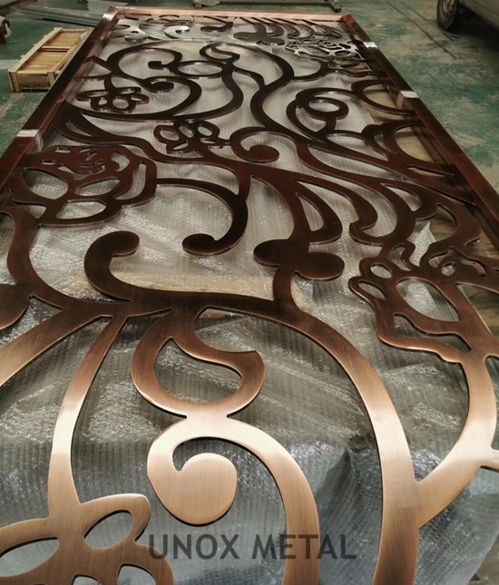 Decorative Copper Patio Screen Panels - Architectural Metal Decoration