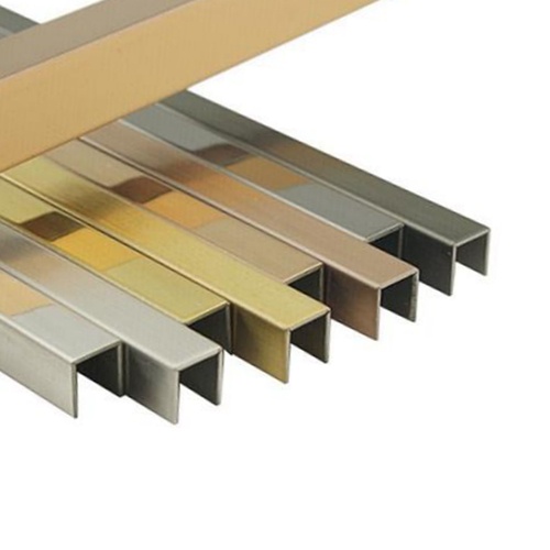 Stainless Steel Trim Edge, U Shapes Profile - Unox Decor Metals