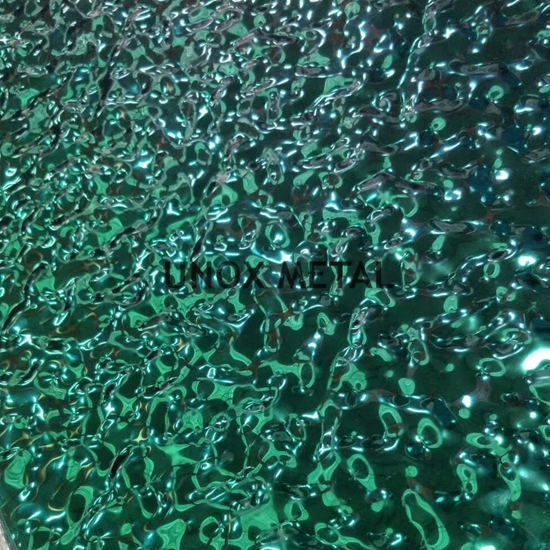 Emerald Color,Color Coated Stainless Steel Embossed Sheet, 3D Texture Sheet