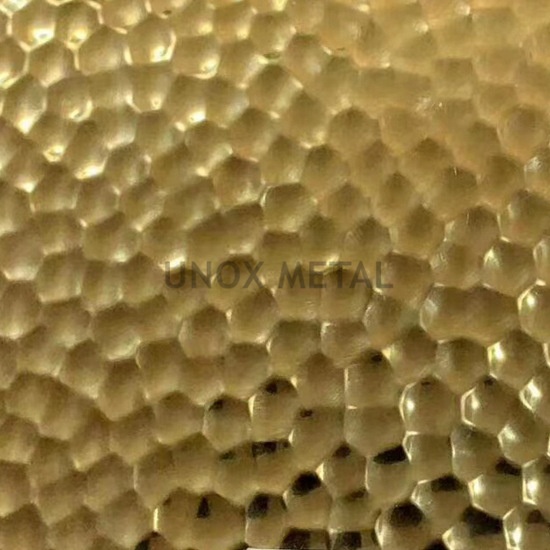 Ti Coated Golden Stainless Steel Metal Sheets - Unox Metals